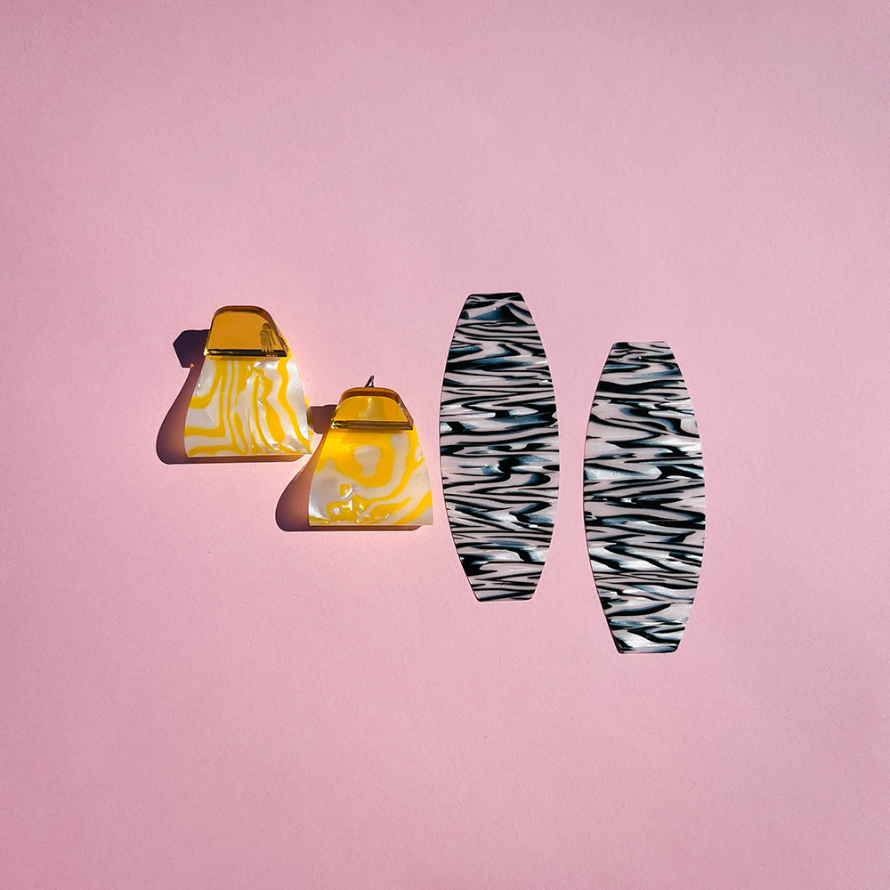 hoop skins | midi | yellow swirl & blurred – Concrete Jellyfish